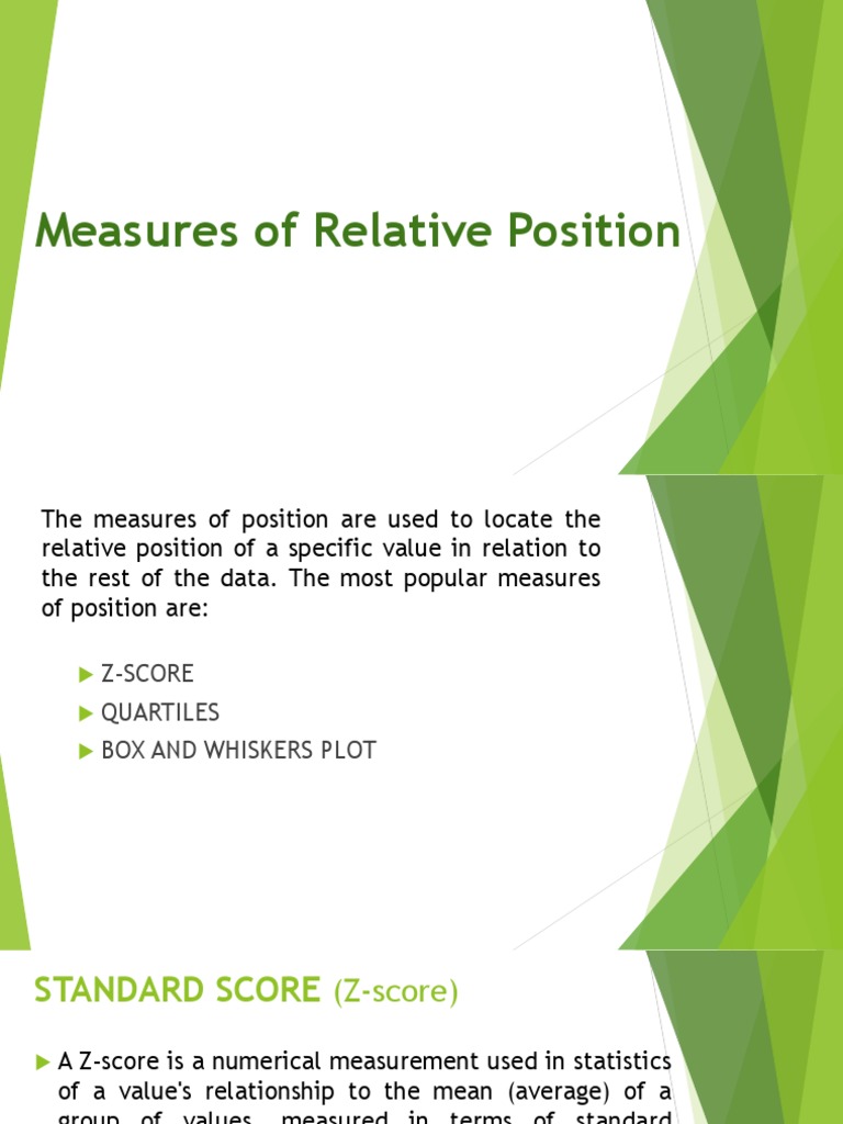 Measures of Relative Position | PDF | Standard Score | Data Analysis