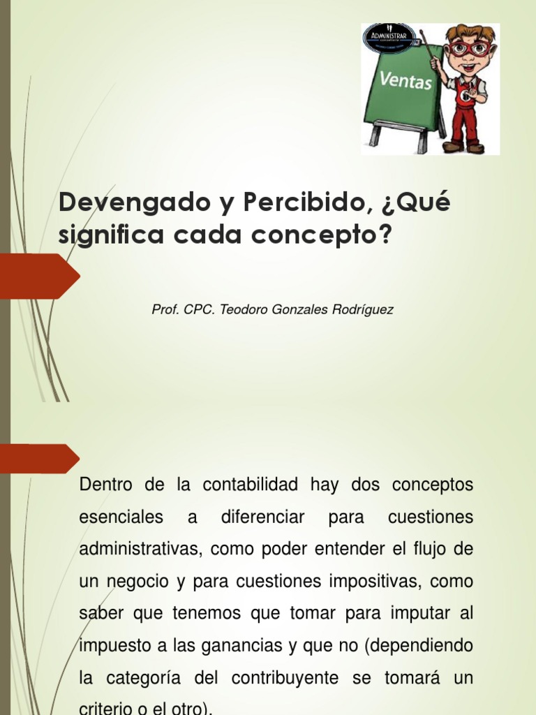 Percibido y Devengado | PDF