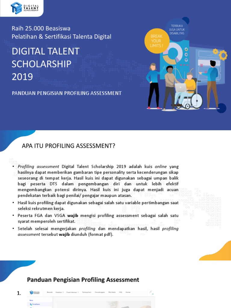 Panduan Profiling Assessment DTS 2019 | PDF | Bisnis | Komputer