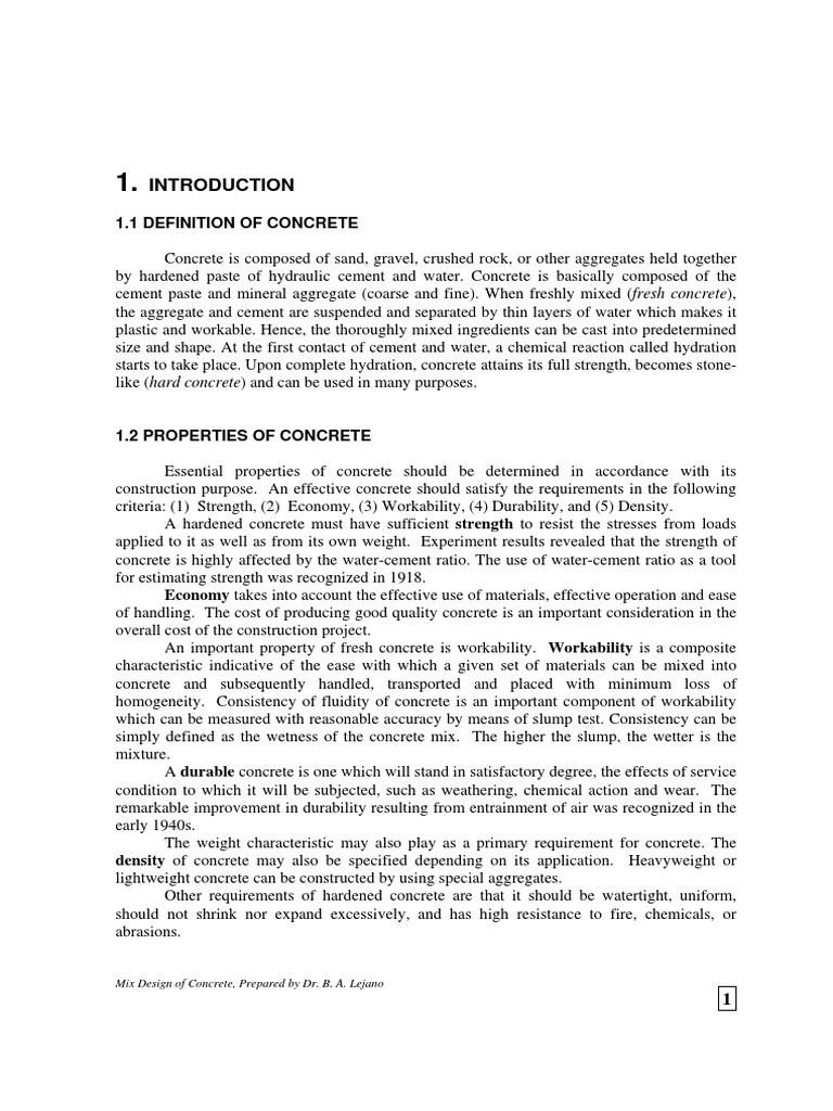 Concrete Mix Design | PDF | Concrete | Cement