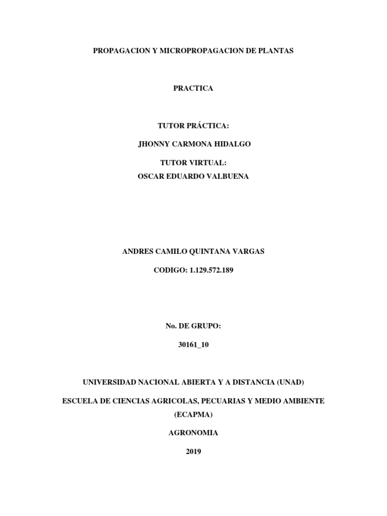 Propagacion y Micropropagacion de Plantas Final | PDF | Plantas | Siembra