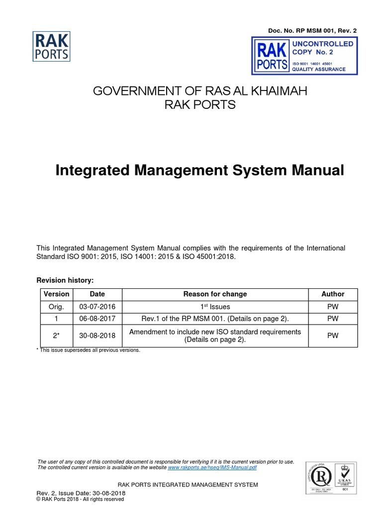 IMS Manual PDF | PDF | Occupational Safety And Health | Risk Management