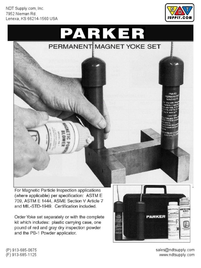 Parker PM50 Permanent Magnetic Yoke Set | PDF
