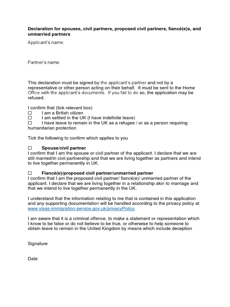 Family Declaration PDF | PDF | Law