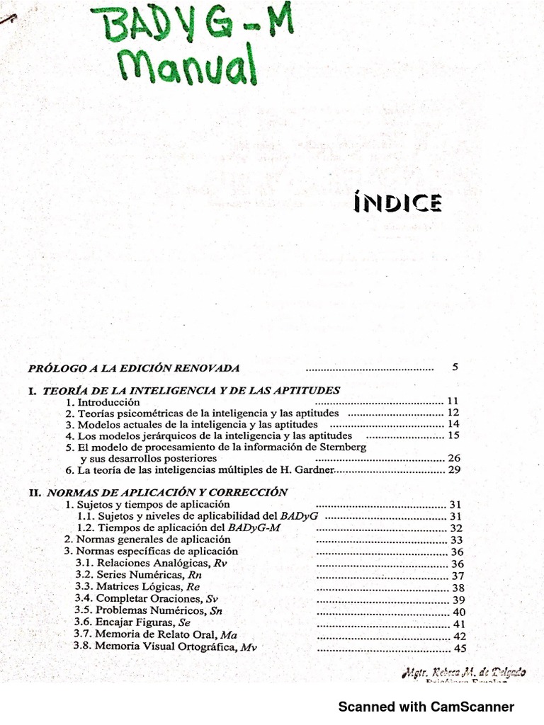 BADyG-M (Manual) PDF | PDF