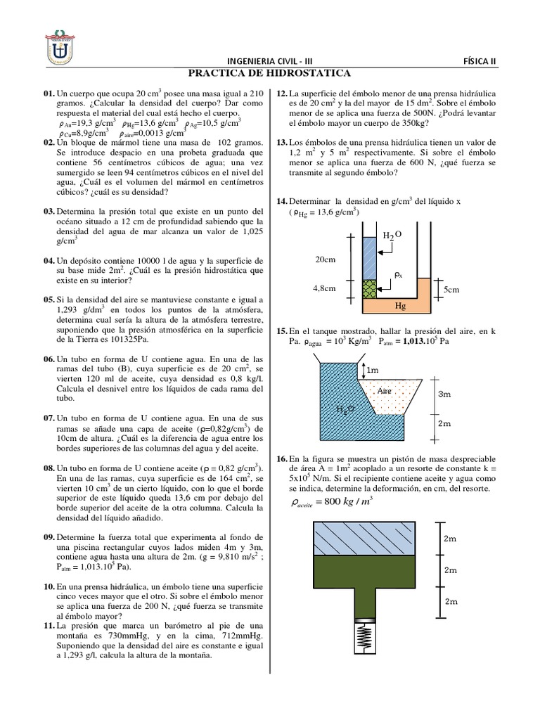 004-HIDROSTATICA | Densidad | Presión