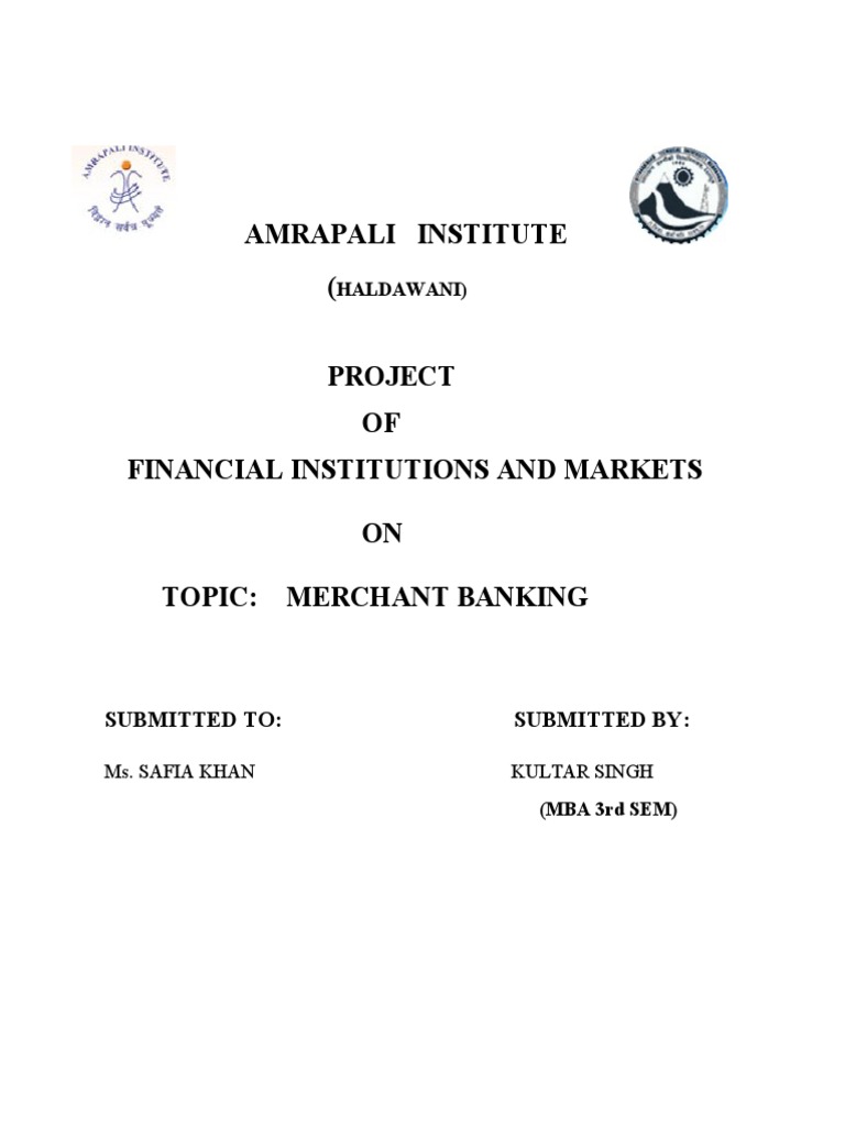 Project of Merchant Banking | PDF | Banks | Economies