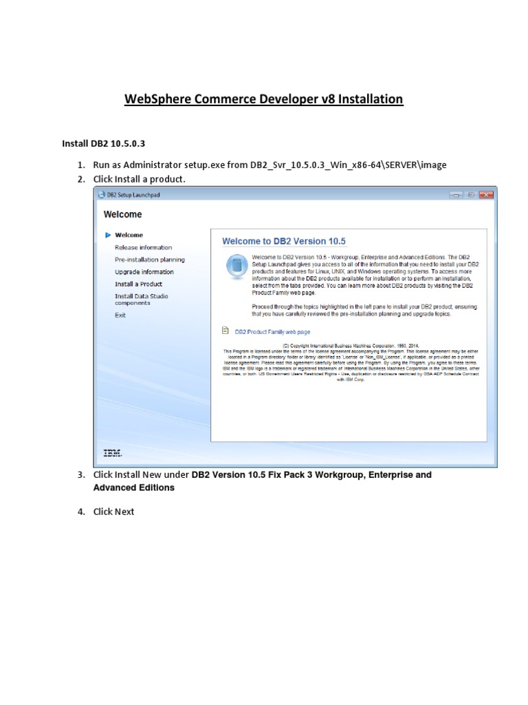 1-WebSphere Commerce Developer v8 Installation | PDF | Computer Architecture | Information ...