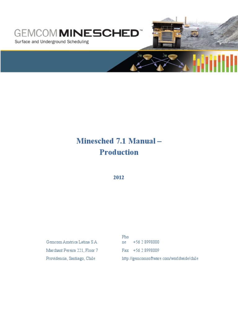 Manual Minesched 7.1 - Production | PDF | Volume | Scheduling (Computing)