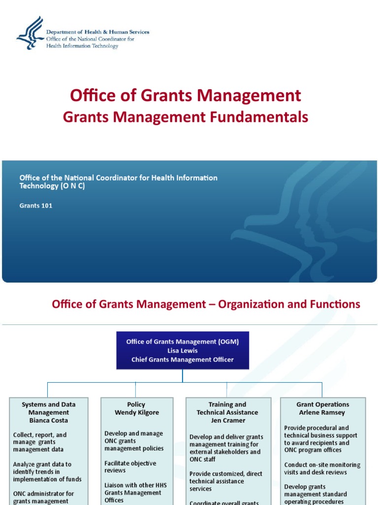 Grants Management Fundamentals: An Overview of the Office of Grants ...