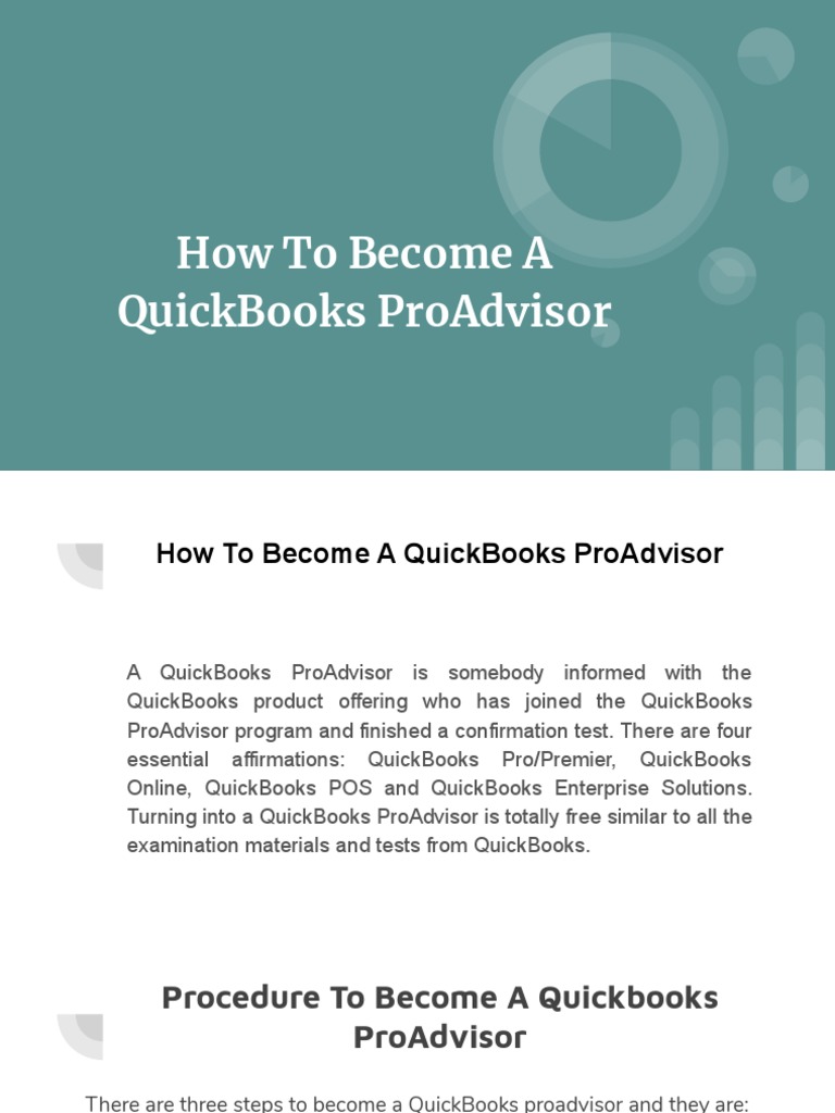 Become A QuickBooks ProAdvisor | PDF