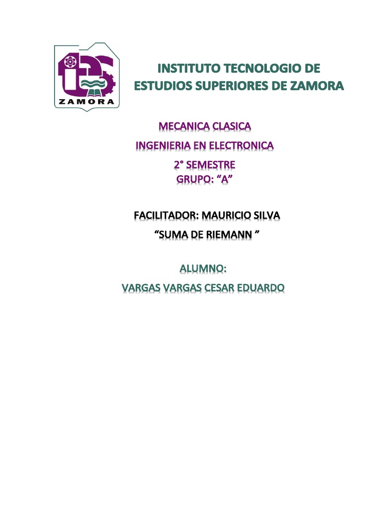 Suma de Riemann y Teorema Fundamental Del Cálculo | PDF | Integral ...