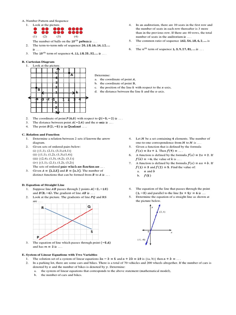 Matematika Kelas 8 | PDF | Equations | Function (Mathematics)