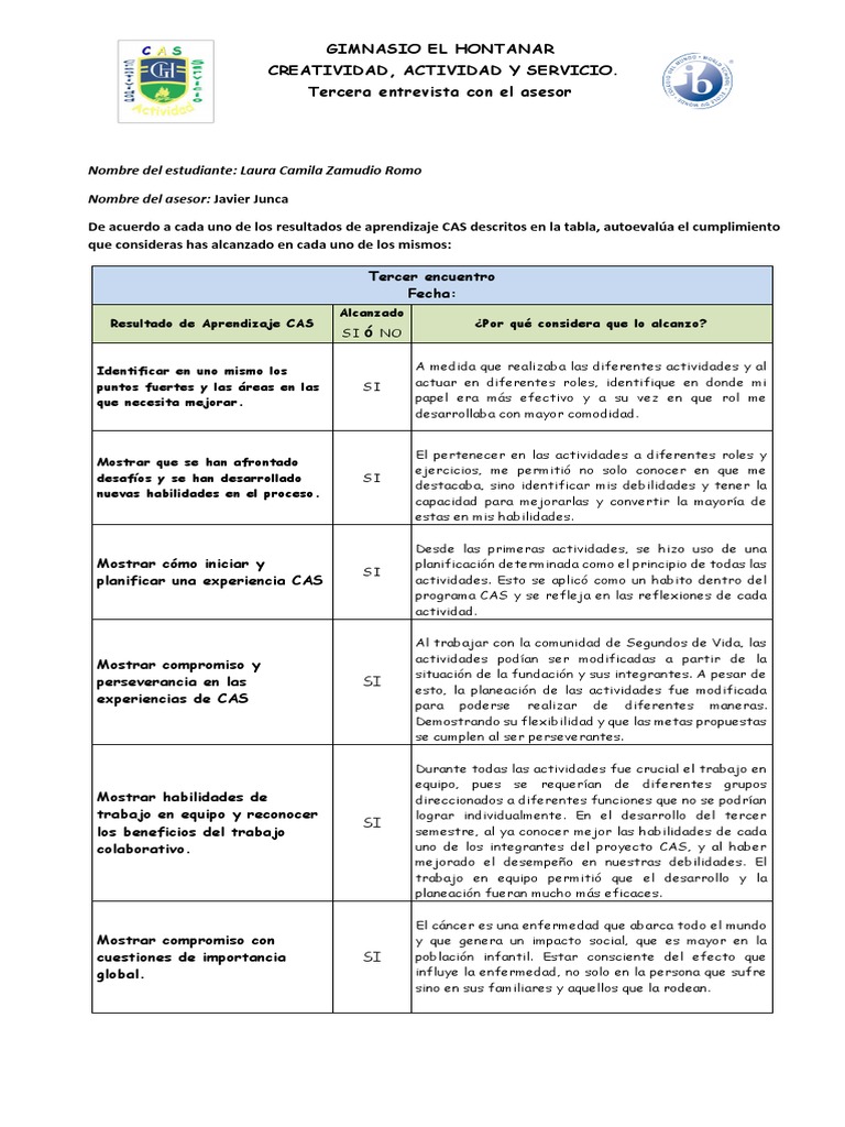 Tercerra Entrevista Con El Asesor | PDF | Creatividad | Planificación