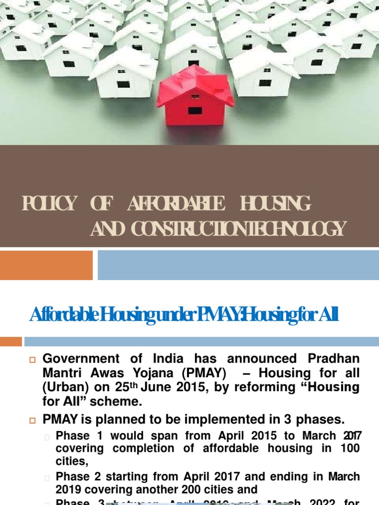 Affordable Housing PPT 1 | PDF | Economies | Building Engineering