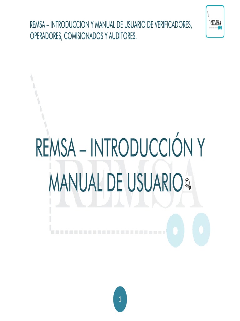 Guía completa del sistema REMSA para verificadores, operadores ...