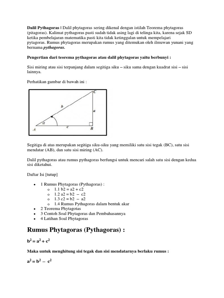 Rumus Pitagoras | PDF