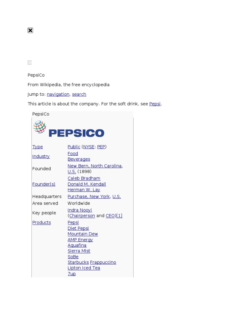 Pepsi Co | PDF | Pepsi Co | Drink