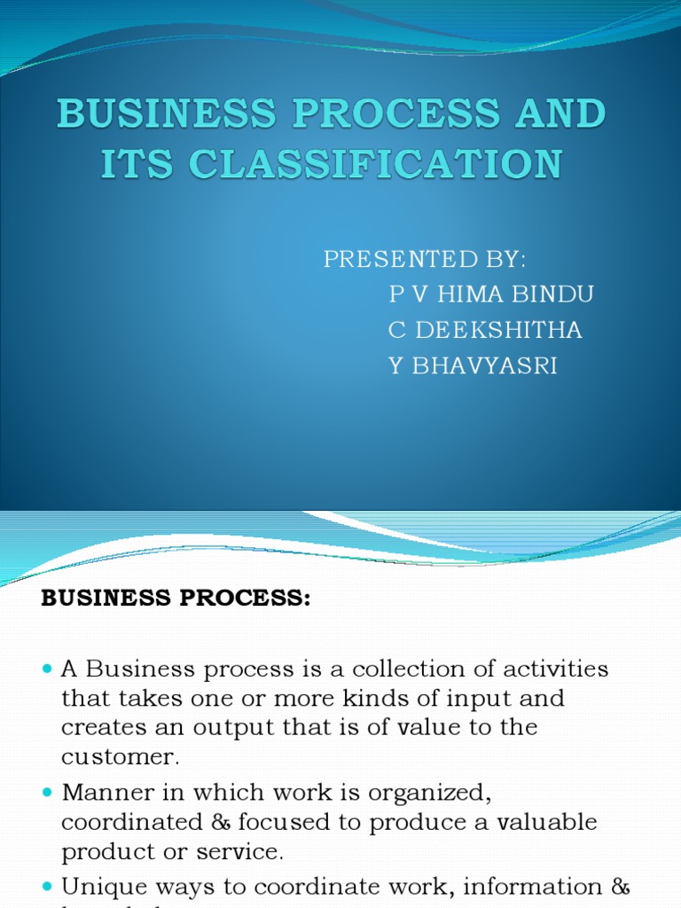 Business Process and Its Classification | PDF | Business Process ...