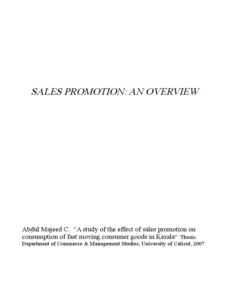 Promotion Notes PDF | PDF | Business
