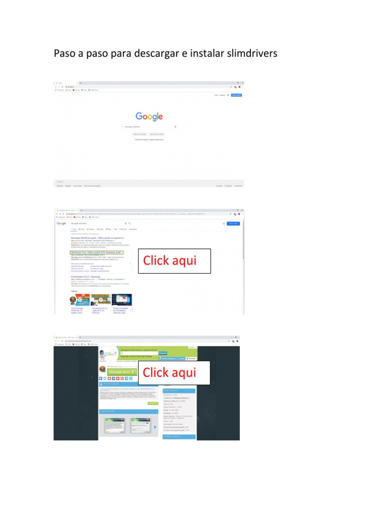 Paso A Paso para Descargar e Instalar Slimdrivers | PDF