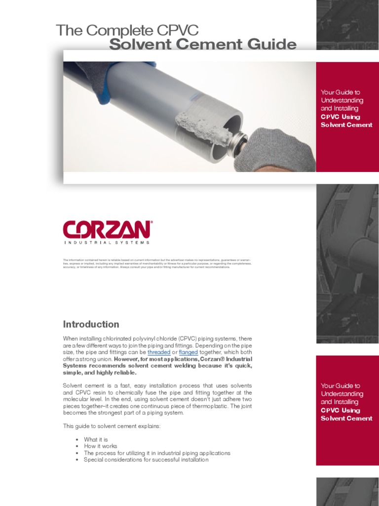 Ebook Solvent Cement Guide PDF V3 | Download Free PDF | Adhesive | Pipe ...