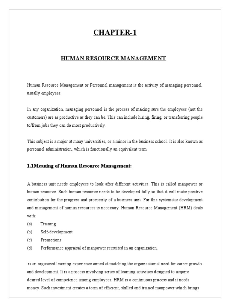 Human Resource Management in Banking Sector in "STATE BANK of INDIA by ...