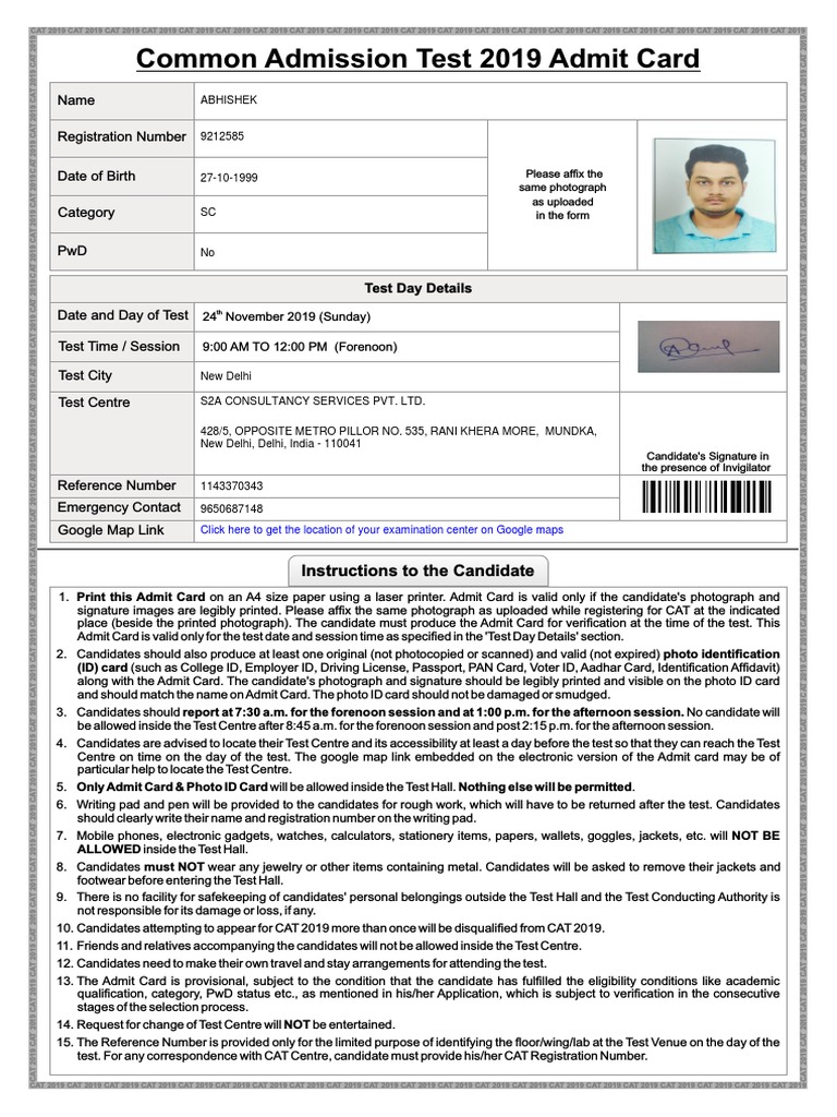Candidate Hall Ticket | PDF | Identity Document | Government And Personhood