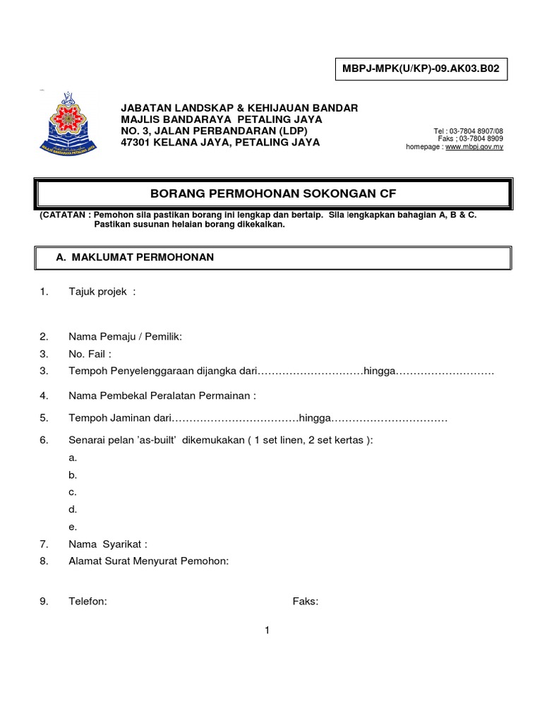 208 Borang Sokongan CF | PDF | Sains & Matematika | Teknologi & Rekayasa