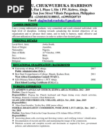 CV Sample in Nigeria | PDF | Cognition | Learning