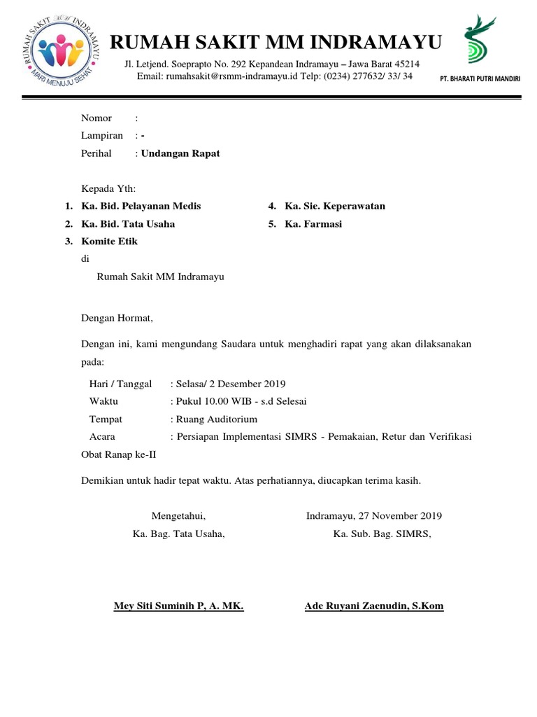 Surat Undangan Template | PDF