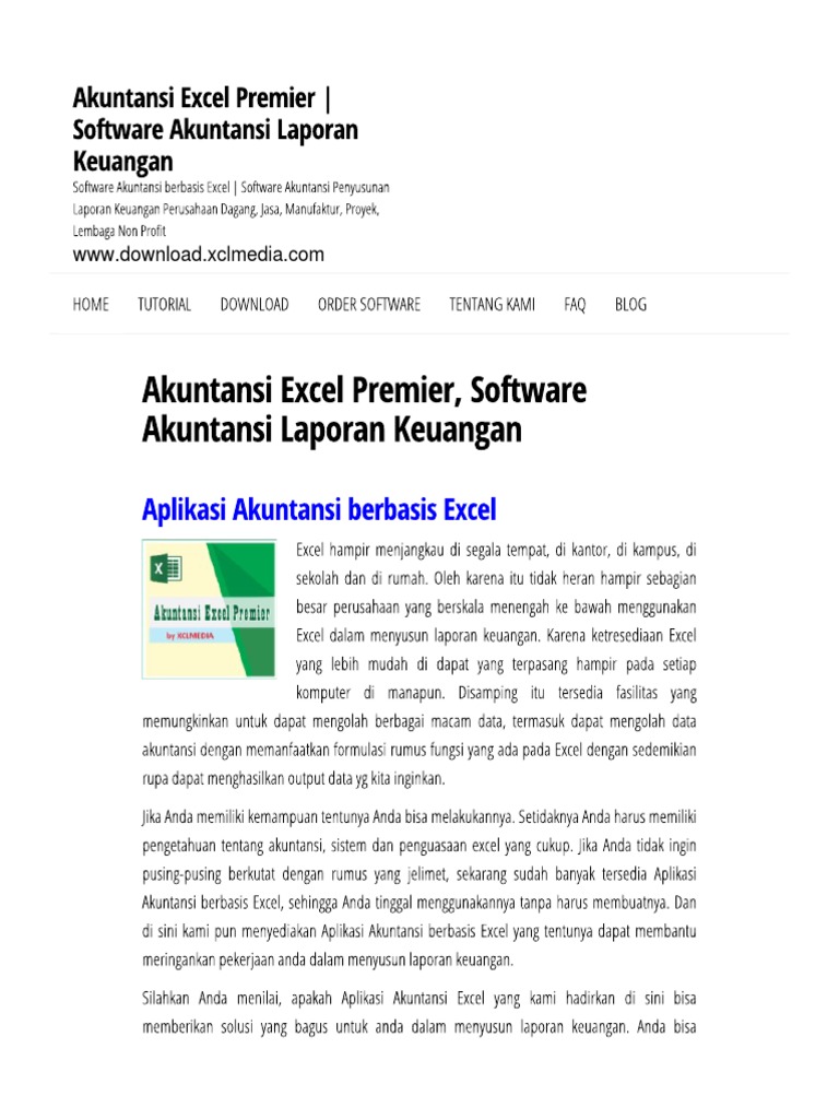 Panduan Akuntansi Excel Premier | PDF