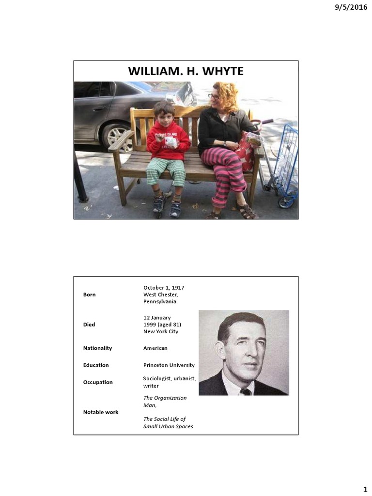 William Whyte Info | PDF | Top Down And Bottom Up Design | Retail