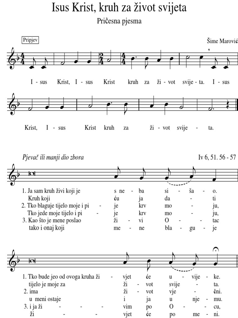 Isus Krist, Kruh Za Život Svijeta | PDF