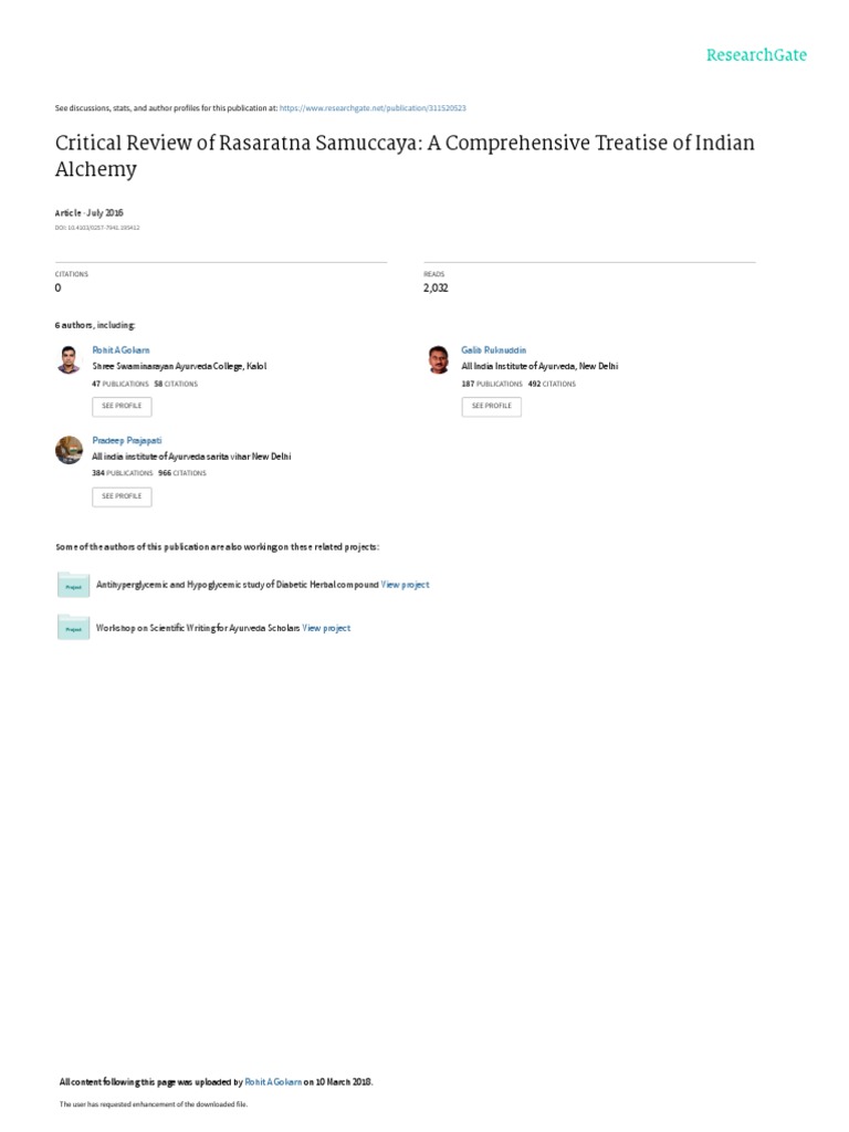 Rasa Rat Nasa Muc Chaya | PDF | Ayurveda