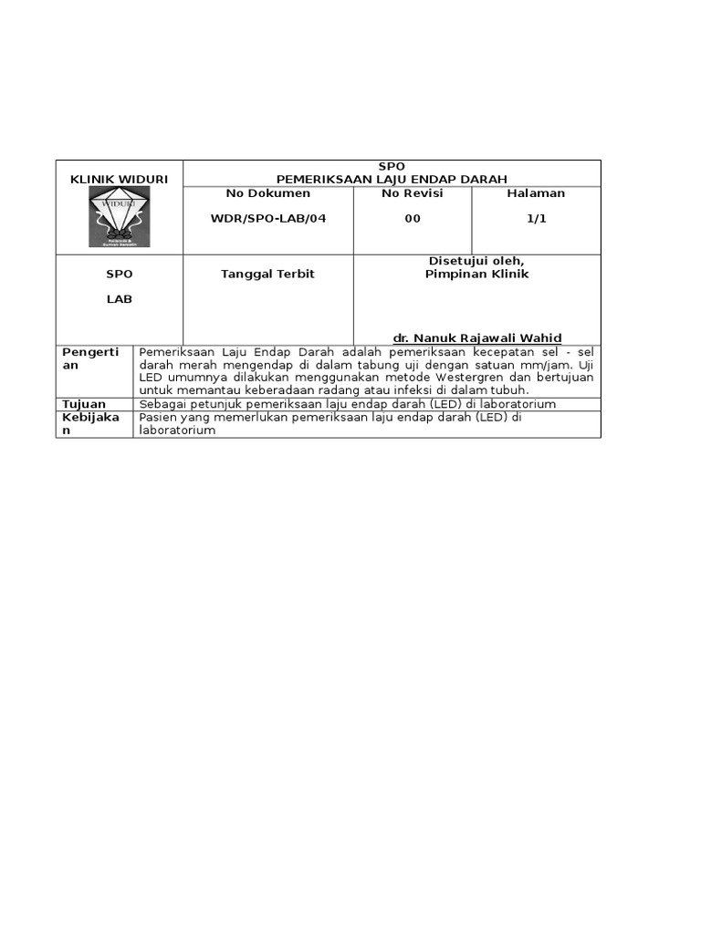 04 Pemeriksaan LED | PDF