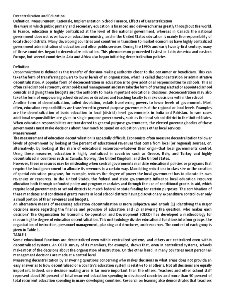 Decentralisation Final | PDF | Decentralization | Devolution