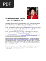 Biography of Senator Miriam Defensor Santiago | PDF | Justice | Crime ...