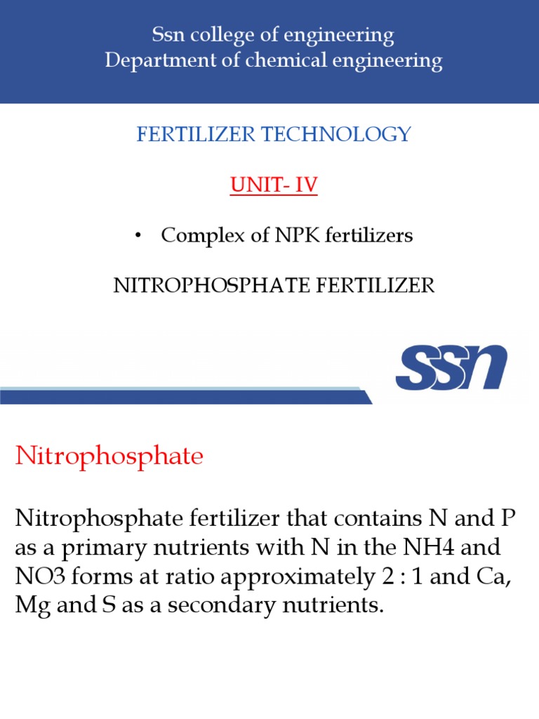Nitro Phosphate | PDF | Fertilizer | Calcium