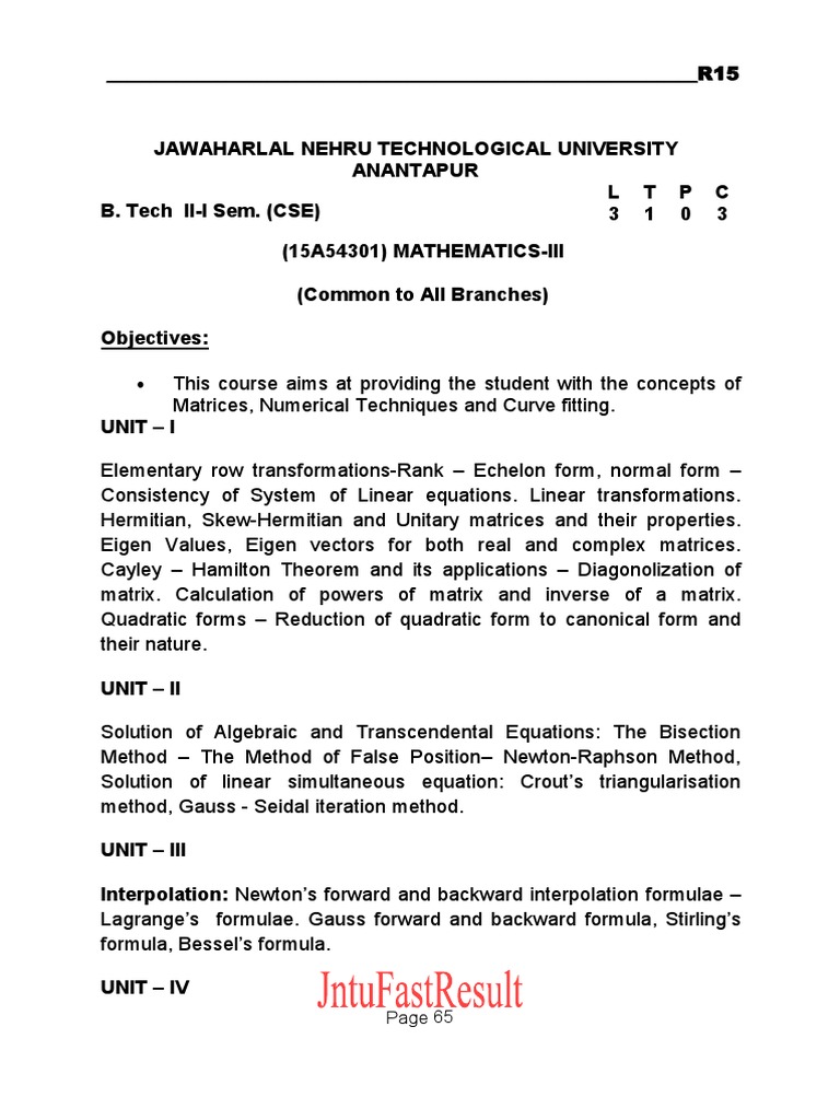 JNTUA-B.Tech.2-1 CSE-R15-SYLLABUS | PDF | Logic Gate | Bipolar Junction Transistor