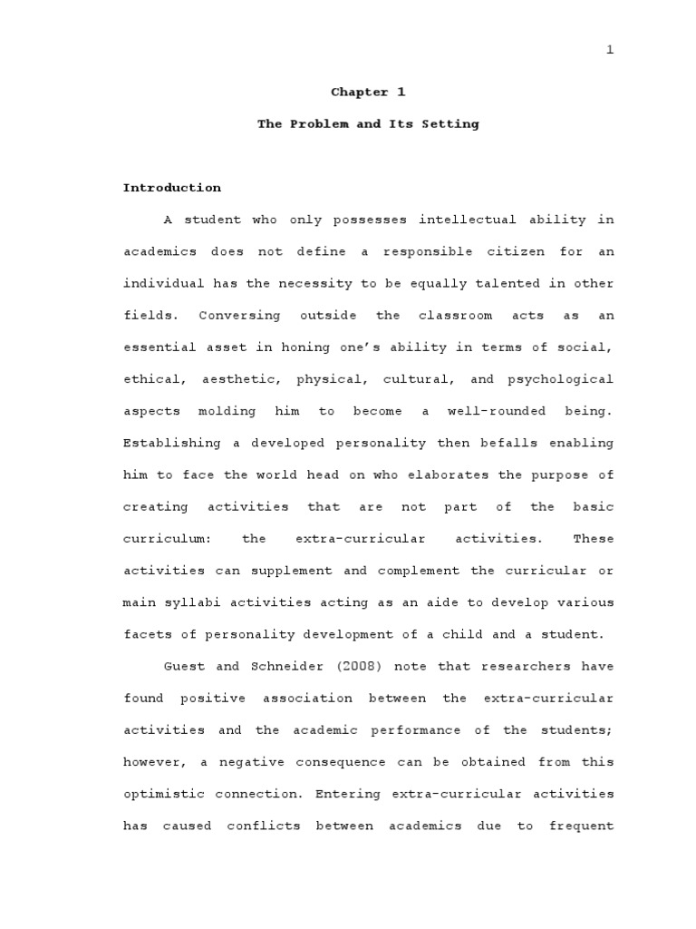 Effects of Extracurricular Activities on STEM Students | PDF ...