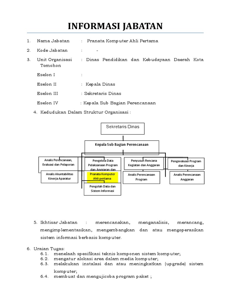 Pranata Komputer Ahli Pertama | PDF