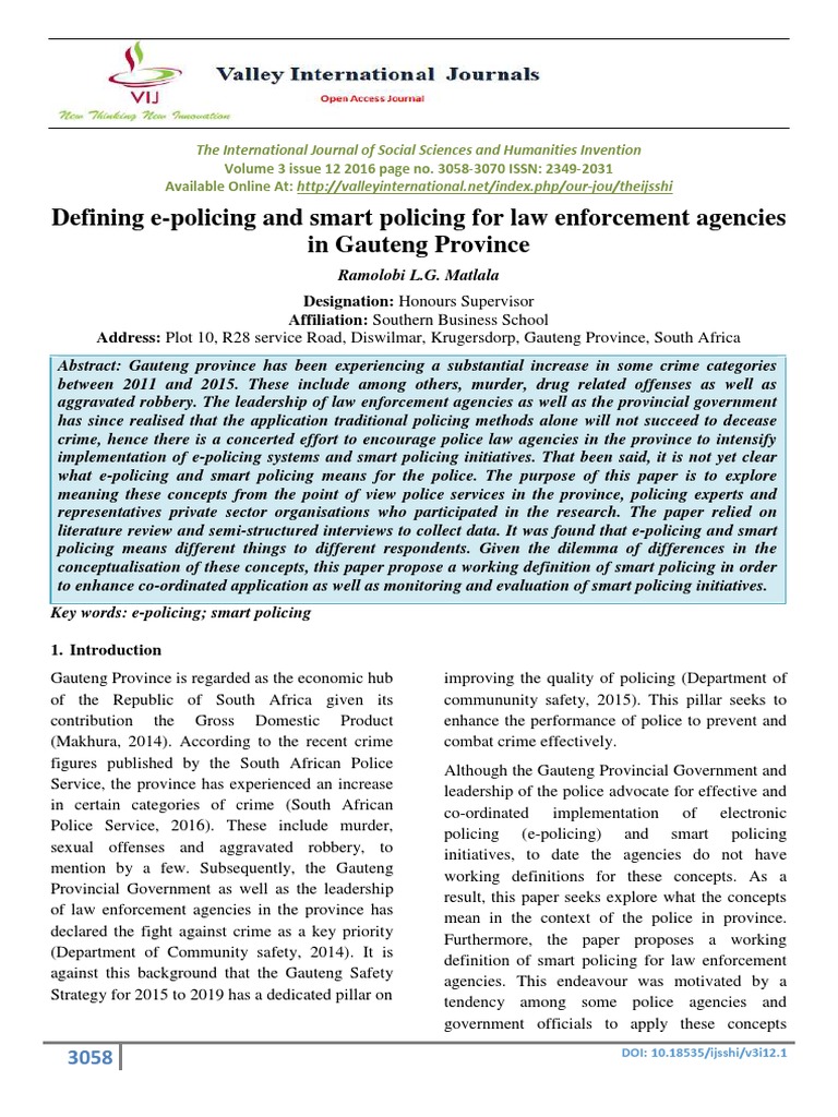 634-Article Text-1206-1-10-20171231 | PDF | Police | E Government