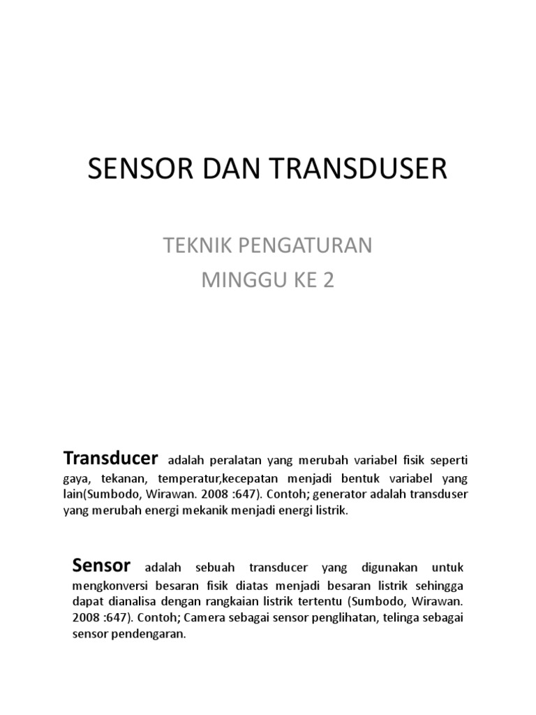 Sensor Dan Tranducer | PDF