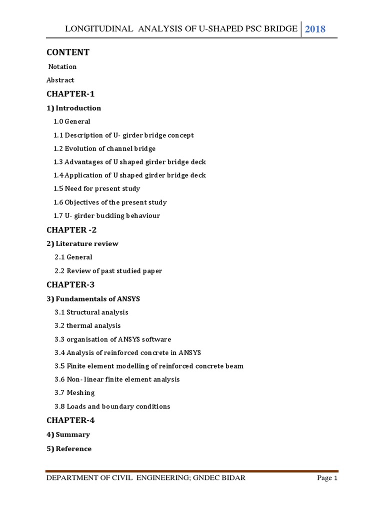 Longitudinal U Shaped Bridge | Download Free PDF | Bending | Beam ...