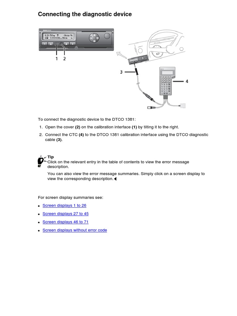 Coduri Eroare Tahograf | PDF | Calibration | Electrical Connector