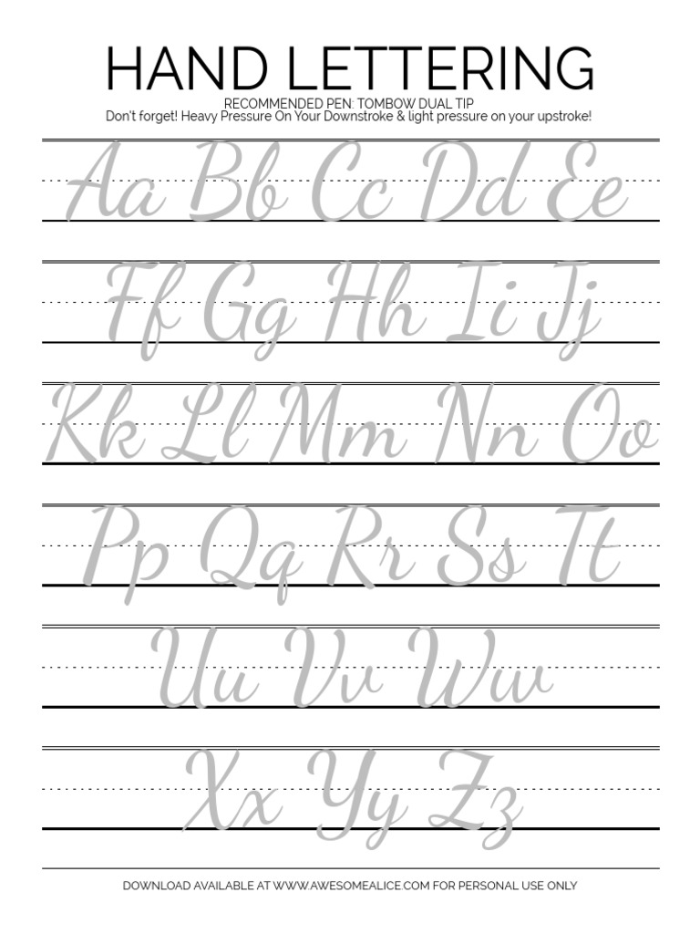 10 Styles of Hand Lettering For Beginners - Awesome Alice | PDF ...
