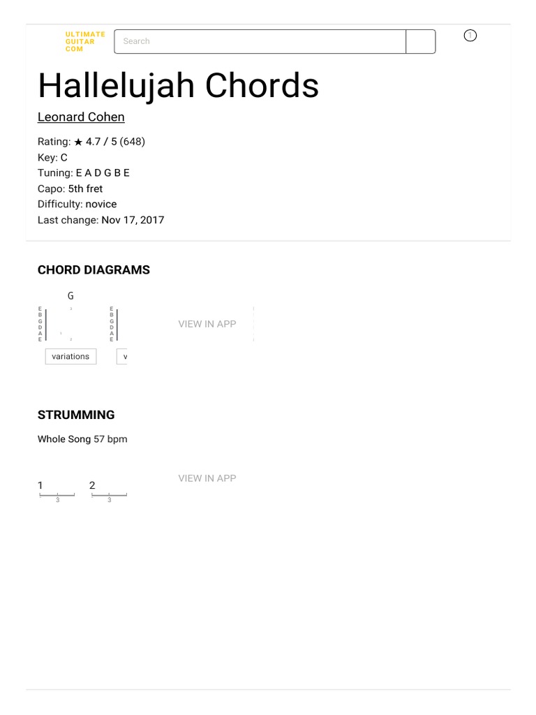 Halelujah Chords | PDF