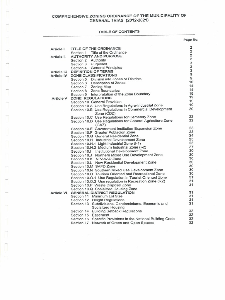 MUNICIPAL ORDINANCE No. 13 02 Comprihensive Zoning Ordinance 2012 2021 ...
