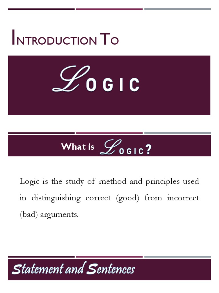 Introduction To Logic PDF | PDF | Argument | Contradiction